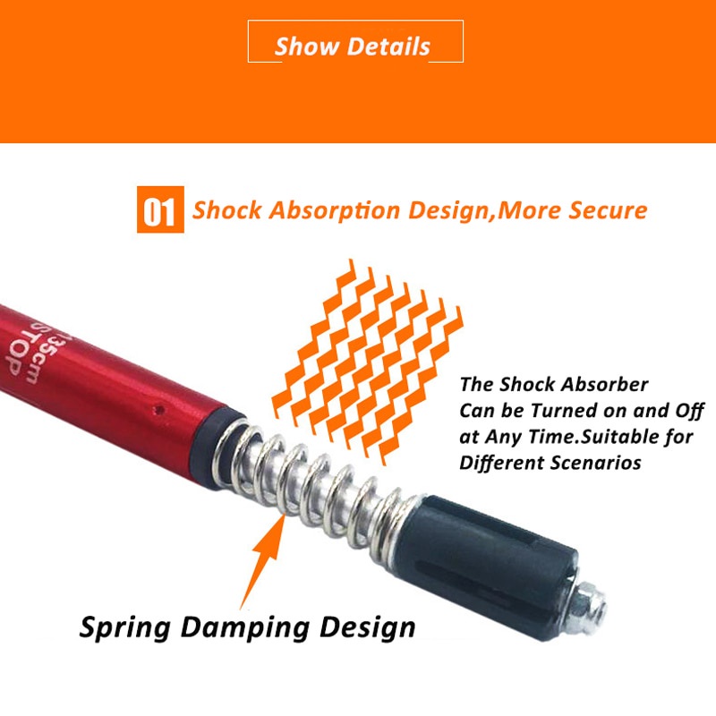 Walking Adjustable Trekking Pole Anti Shock Ultra Light Alpinism Poles ...