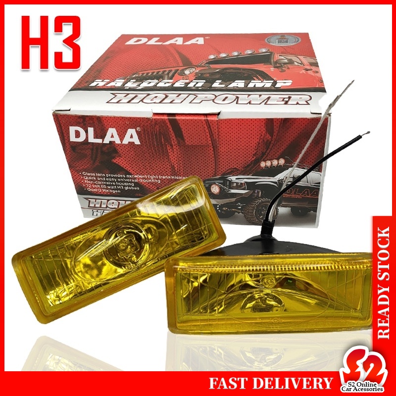 YELLOW / WHITE H3 12V 55W High Power HALOGEN LAMP FOG LAMP SPOT LIGHT ...