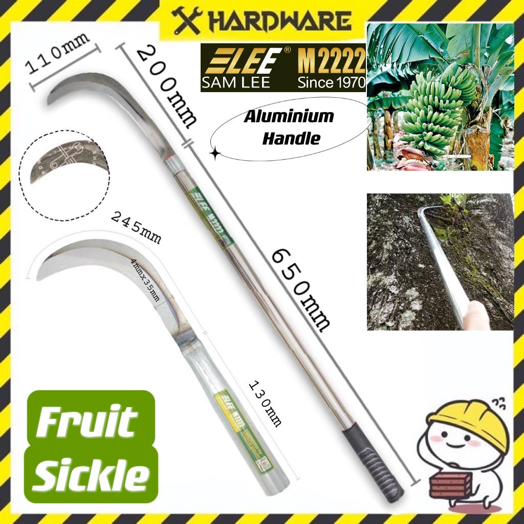 SAMLEE M2222 Heavy duty fruit sickle/Long short handle Fruit knife ...