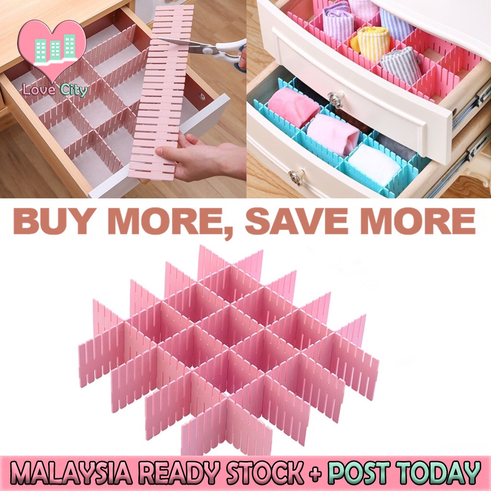 4Pcs Set DIY Drawer Partition Divider Organizer Set(37x7cm)1183 Storage ...