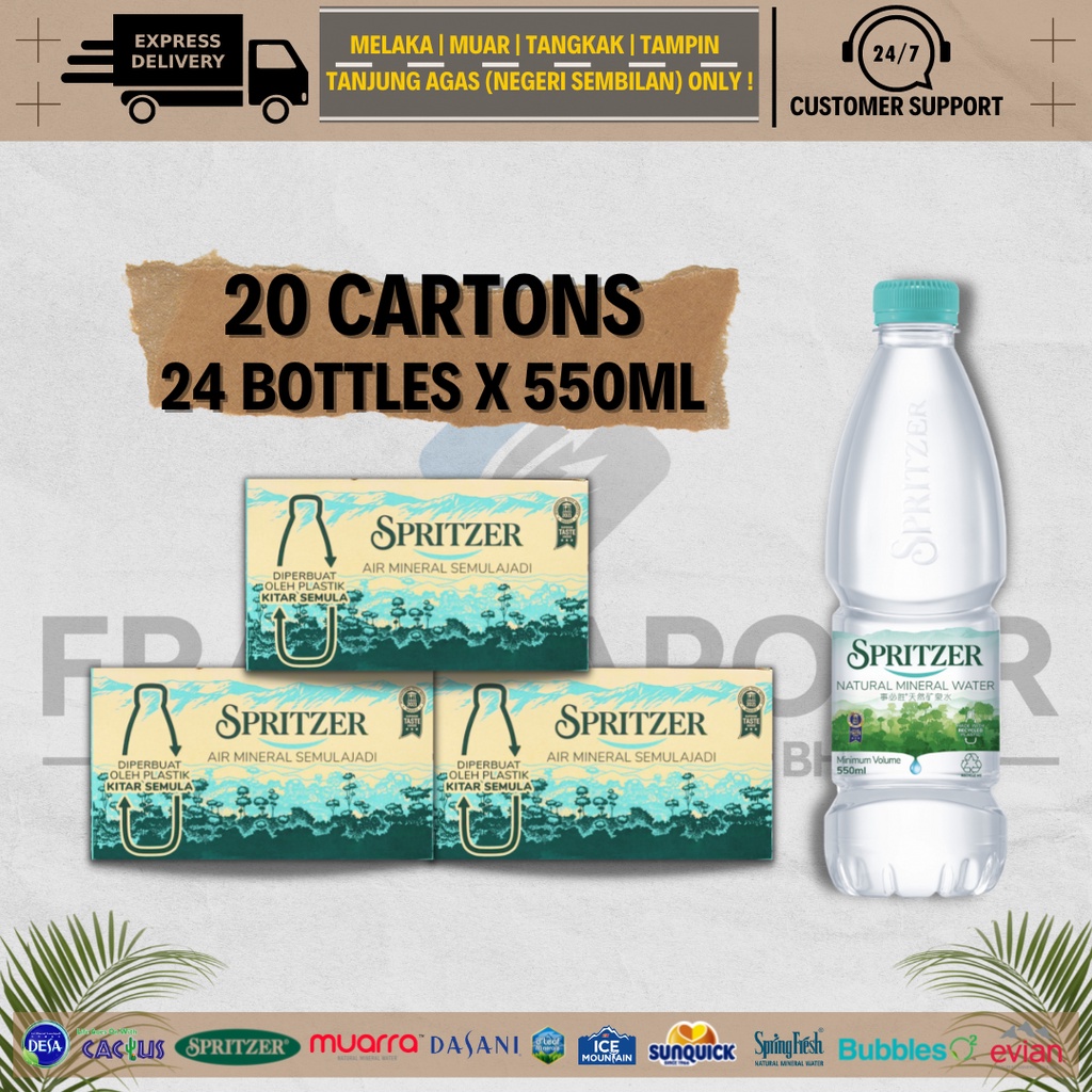 Spritzer Mineral Water 20 Carton (480 x 550ml) with FAST COURIER ...