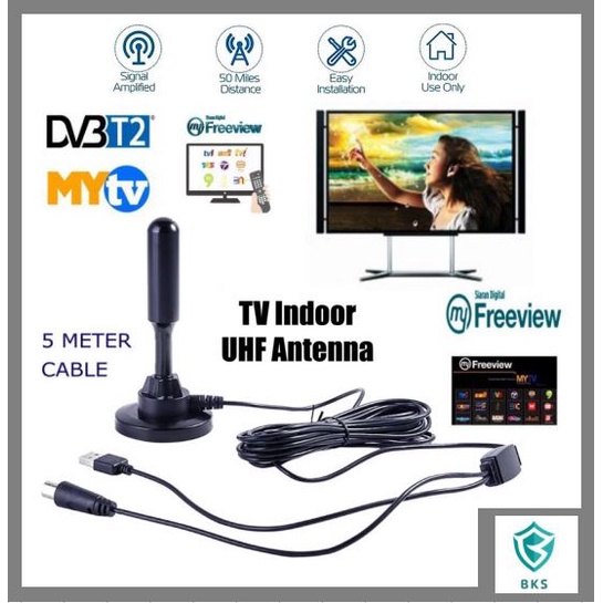 MyTV Digital Aerial TV Indoor Antenna UHF MyFreeView DVB-T2 DVT TV ...