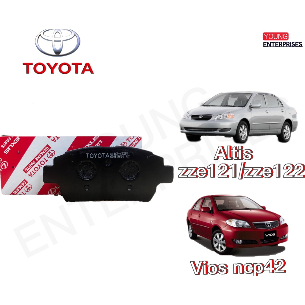 TOYOTA VIOS NCP42 ALTIS ZZE121 ZZE122 FRONT DISC PAD ORIGINAL FRT BRAKE ...