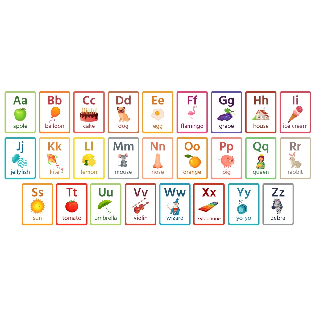 English alphabet for children, hard-working learning wall stickers ...