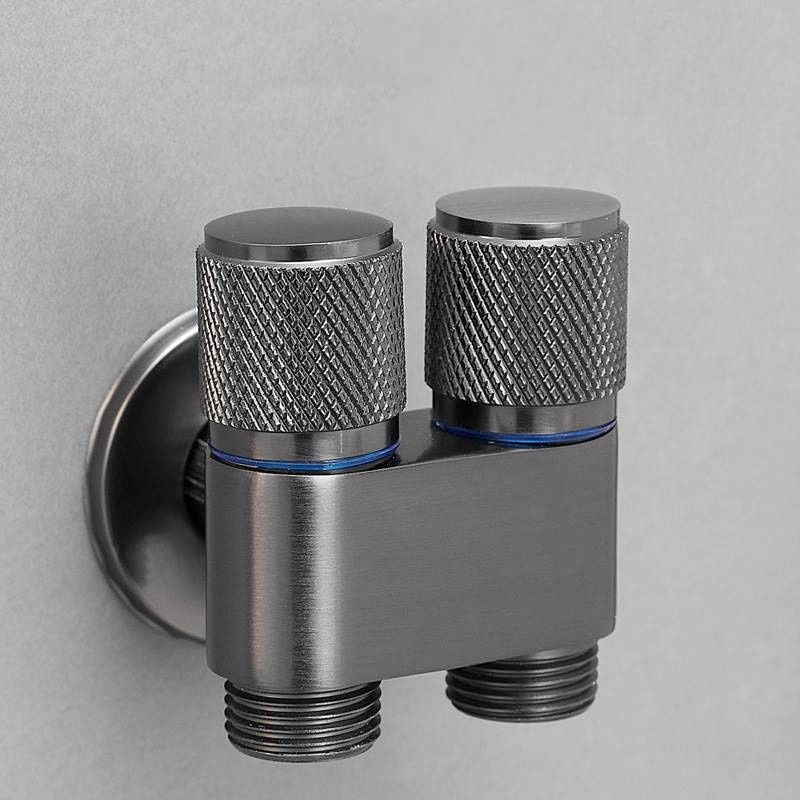 【Ready Stock】Gray G1/2 Mini Multi-function Faucet Brass One Into Two ...