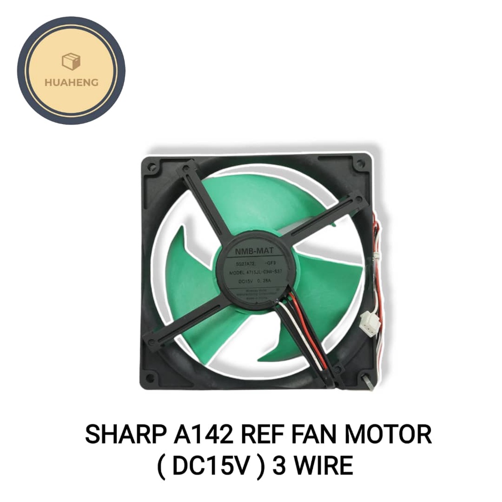 SHARP A142 REFRIGERATOR FAN MOTOR DC15V 3 WIRE / FRIDGE FAN MOTOR ...