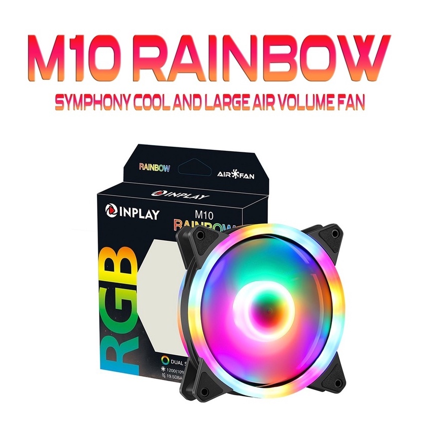 INPLAY M10 / M20 / FD-120 Rainbow 120mm RGB Fan Computer Fan case ...