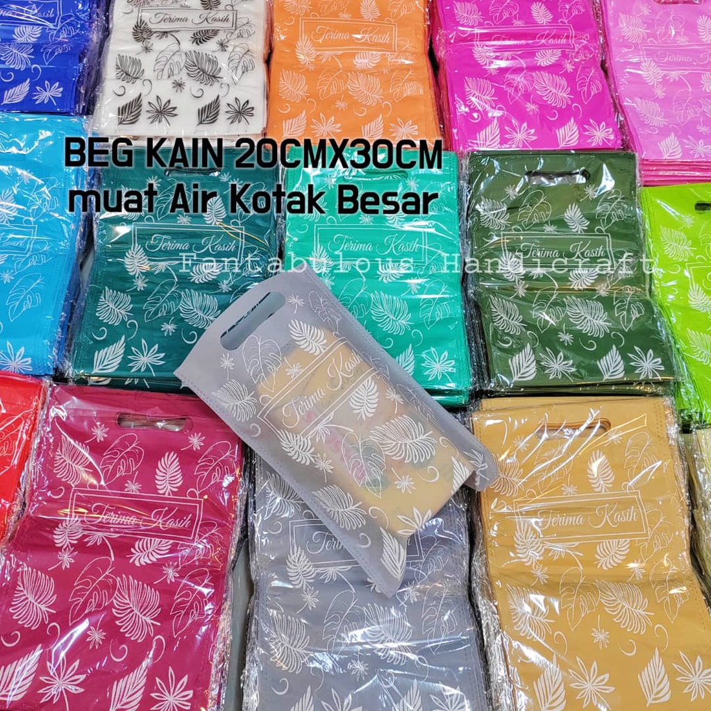 100PCS BEG KAIN 20CMX30CM Beg Kain Air Kotak Besar Non-woven Bag ...
