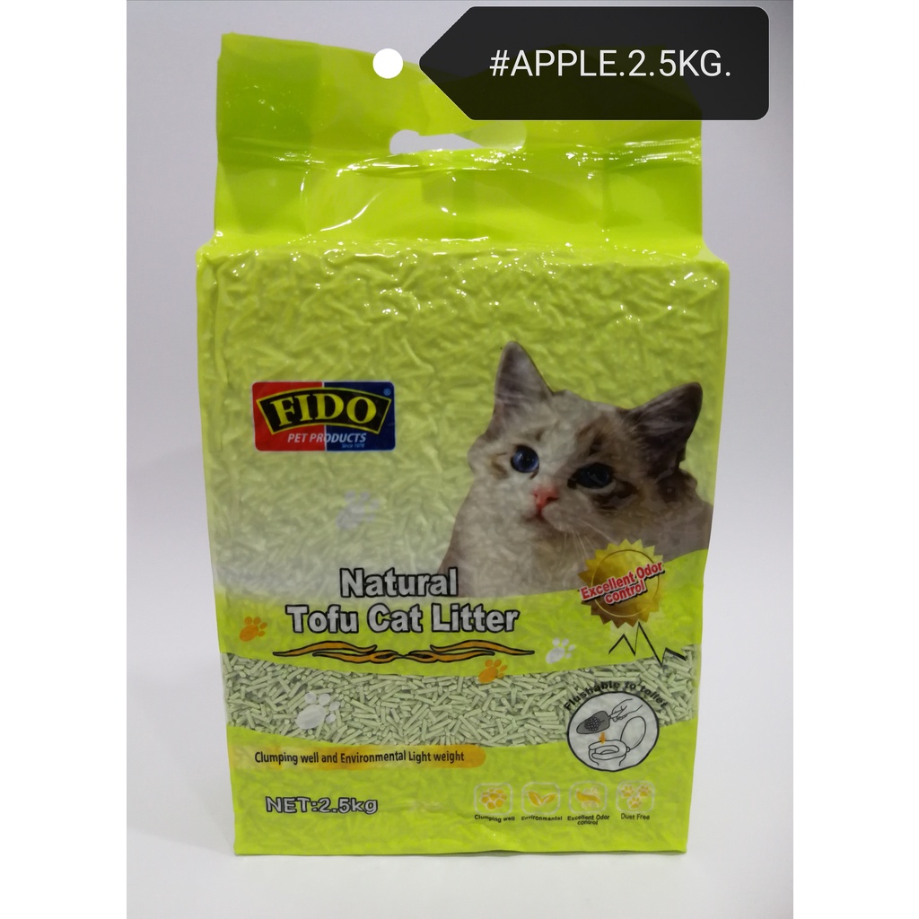 FIDO Tofu Cat Litter 2.5kg Toilet Soy (Random Scent) Pasir Kucing Tandas | Shopee Malaysia
