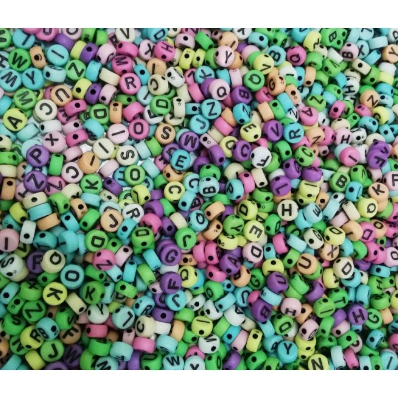 ALPHABET BEADS@MANIK HURUF DIY BORONG 500G | Shopee Malaysia