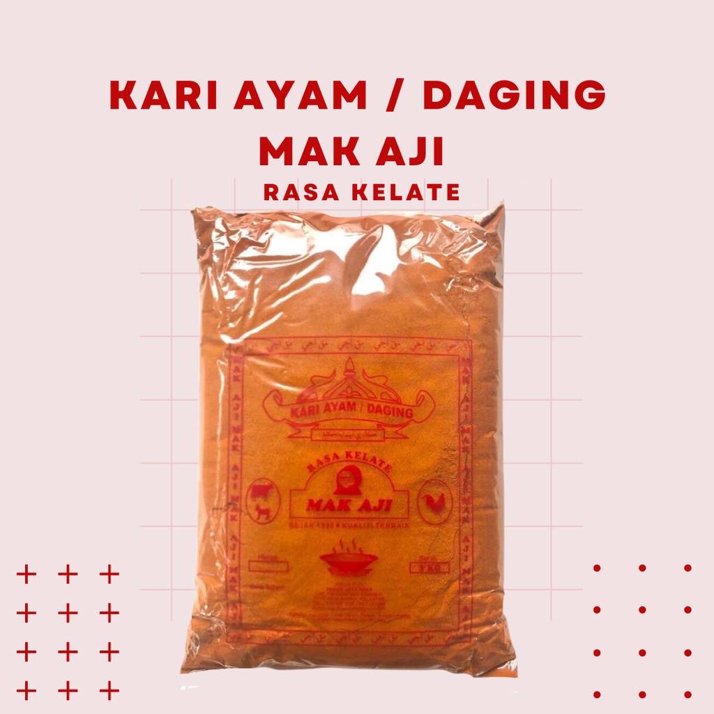 SERBUK KARI AYAM / DAGING MAK AJI RASA KELATE (3KG) | Shopee Malaysia
