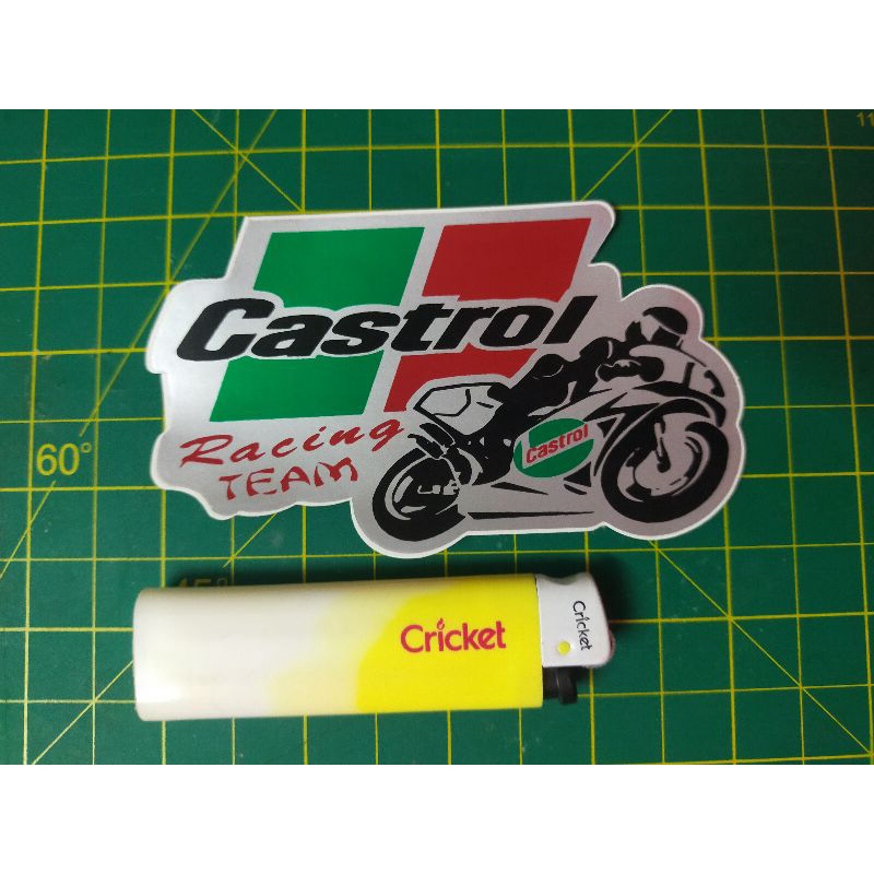 vintage sticker Castrol racing team Yamaha RXZ honda EX5 kawasaki GTO ...
