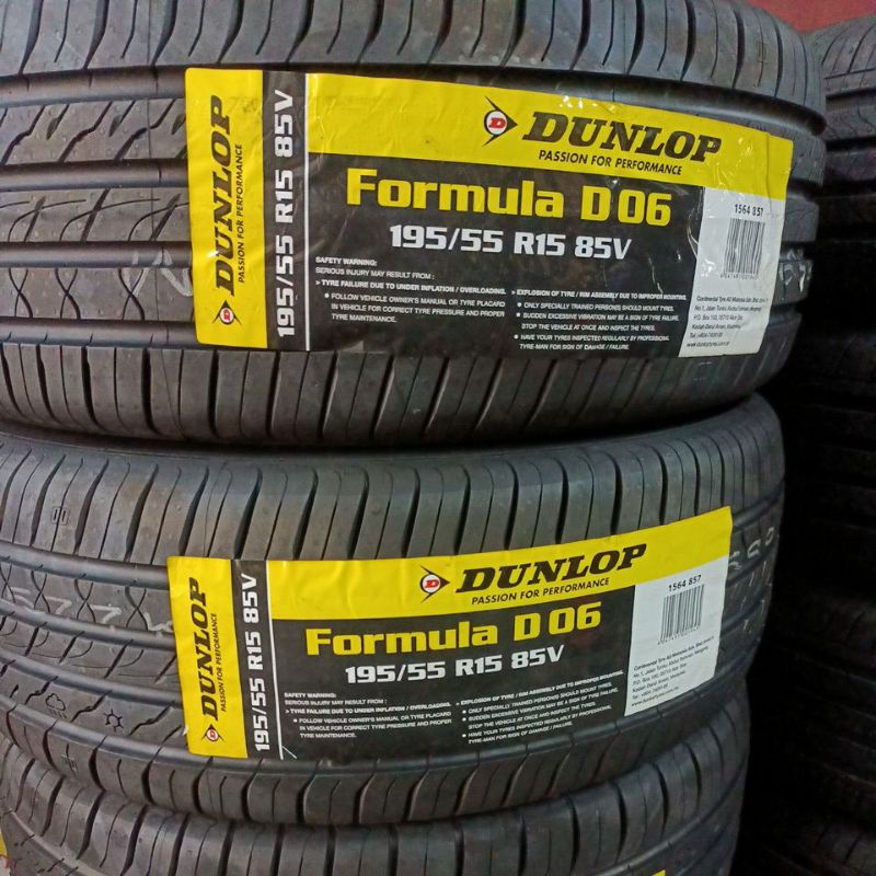 Dunlop D06 J6 Tayar Tyre Tire 12 13 14 15 16 17 | Shopee Malaysia