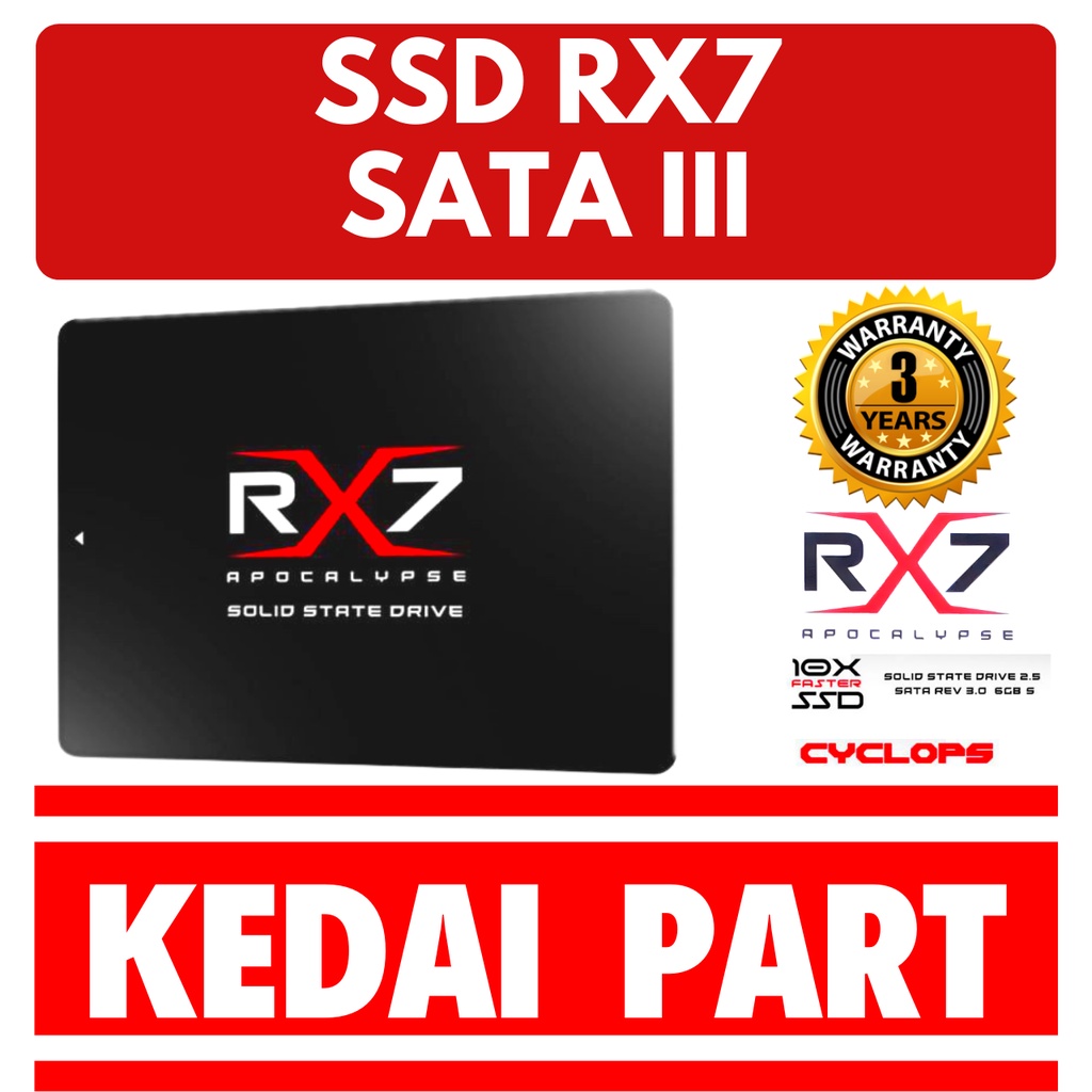 Solid STATE DRIVE SSD RX7 OFFICIAL 3 YEAR WARRANTY | Shopee Malaysia