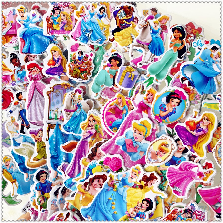 5Sheets Disney Princess Q-3 DIY Rewards Sticker 3D Puffy Bubble ...