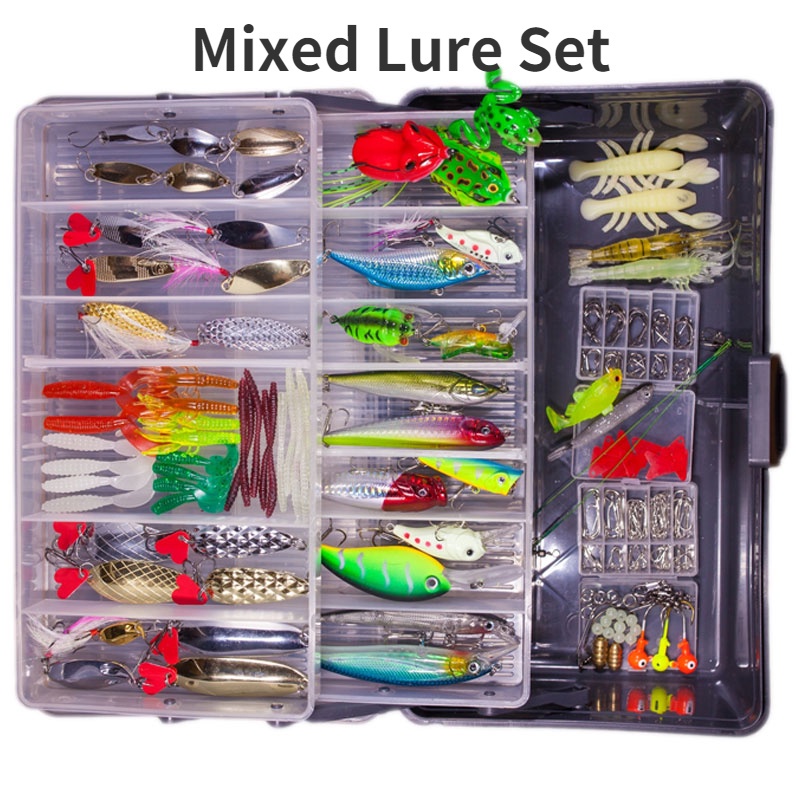 LUC 18pcs Soft Multipurpose Lure Set Plastic Kit Metal Lure Hard ...