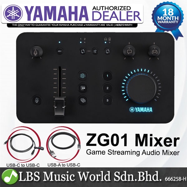 Yamaha ZG01 Game Streaming Audio Mixer with High Resolution Recording ...