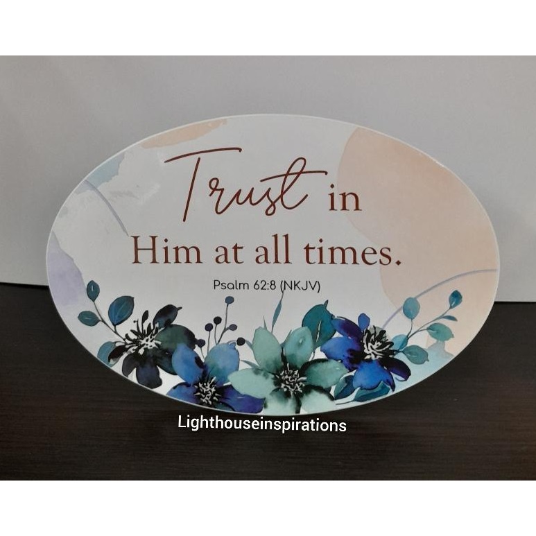 Oval shape plaque with bible verse | Shopee Malaysia
