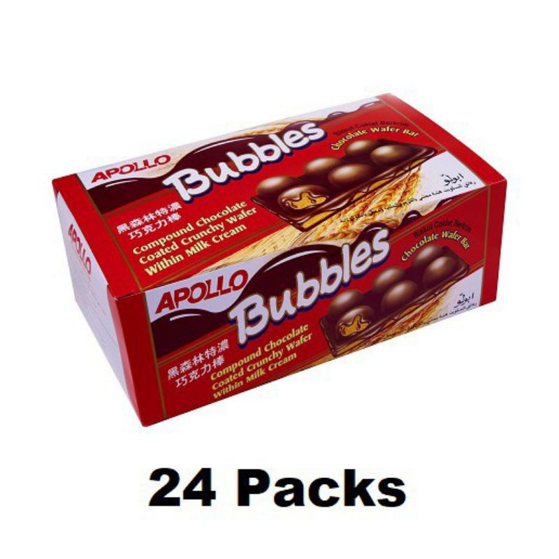 MALAYSIA Childhood Memory Apollo Bubble Chocolate Bar Biscuit (1 Box 24 Packs) | Shopee Malaysia