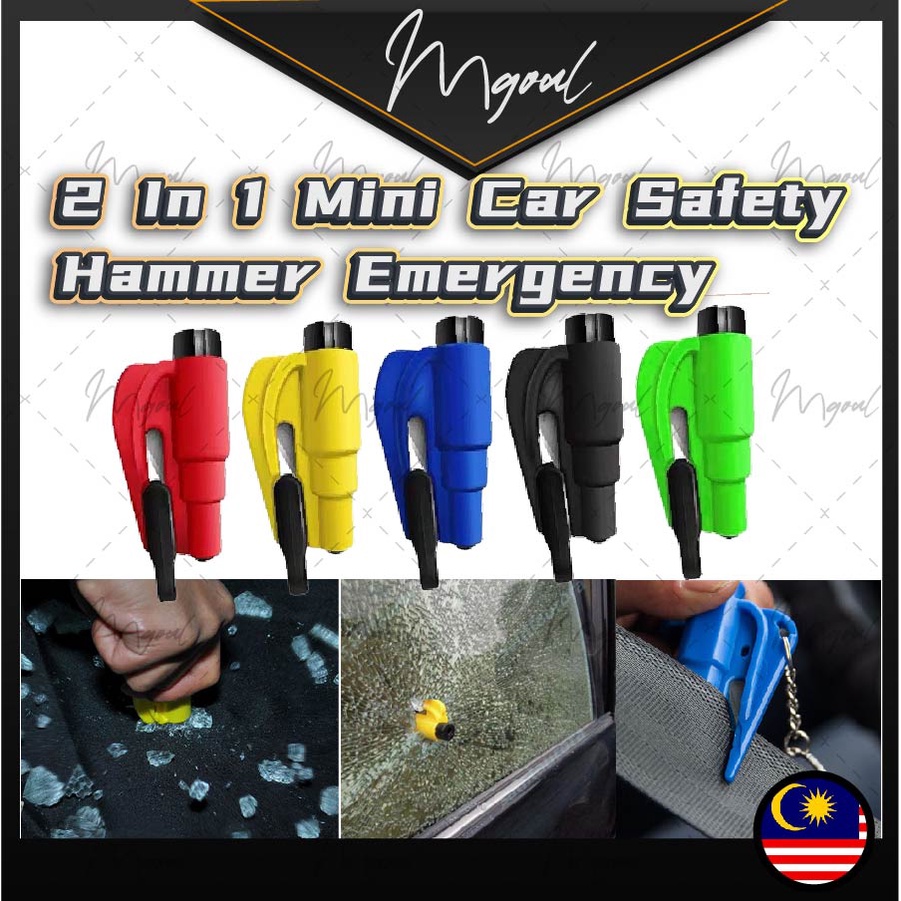 Car Glass Window Breaker Seat Belt Cutter Key Chain Escape Tools 2 In 1 Mini Car Safety Hammer ...