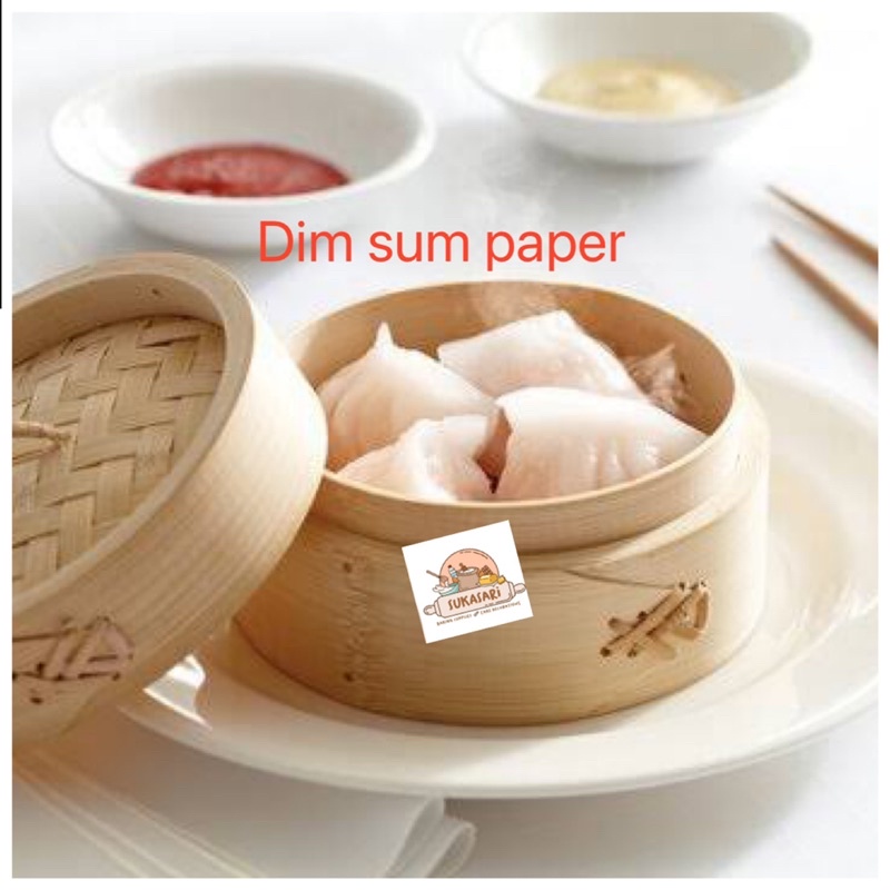 PUTIH Paper Dragon Pack Dim sum 4,5 Inch white round 500pc yum cha ...