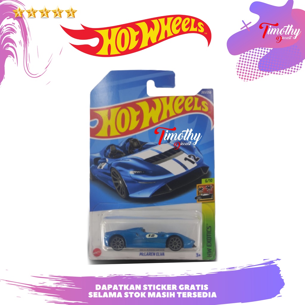 Hot Wheels McLaren Elva Blue Rally 12 Timothy Diecast | Shopee Malaysia
