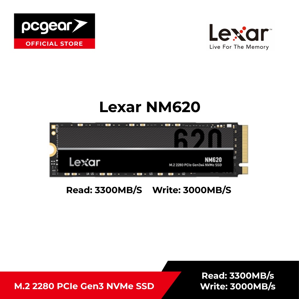 Lexar NM620 PCIe Gen3 M.2 2280 NVMe SSD (256GB/512GB/1TB) | Shopee Malaysia