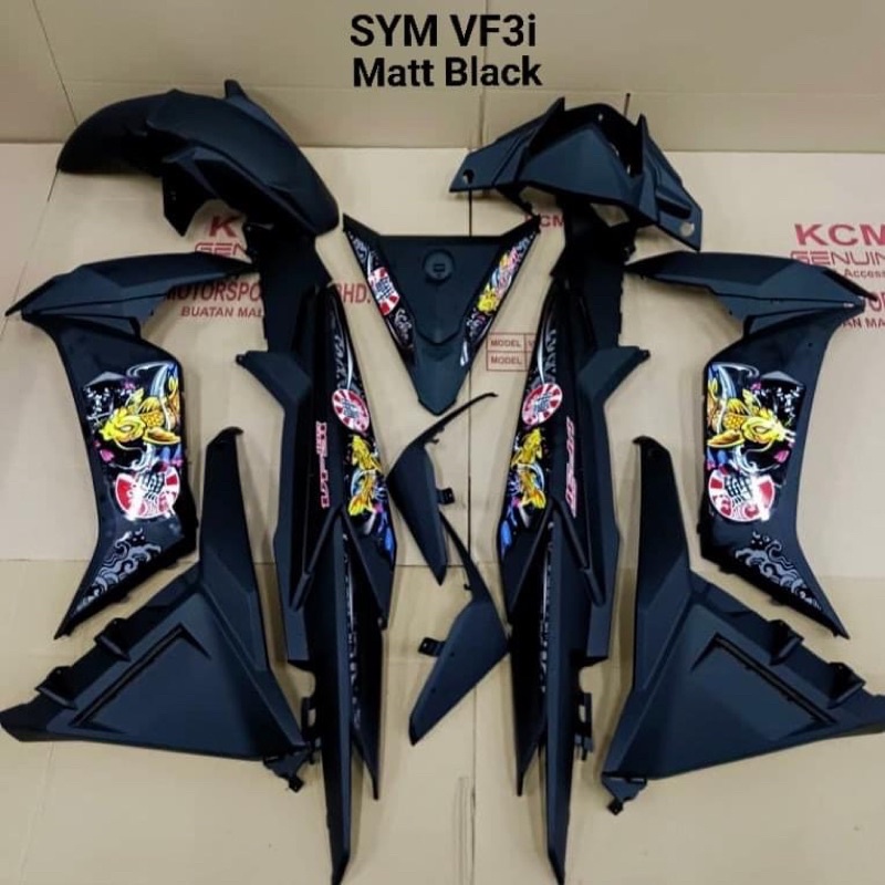 COVERSET HLD SYM VF3i KOI EDITION (Siap Tampal) | Shopee Malaysia