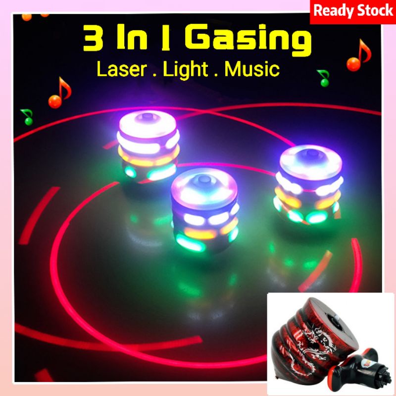 LED Music Gasing Beyblade Toys Music Spinning Top Beyblade Gasing Lampu ...