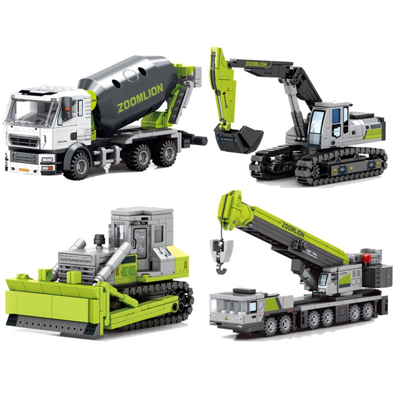 Engineering Heavy Industry Series Building Block Excavator Bulldozer ...