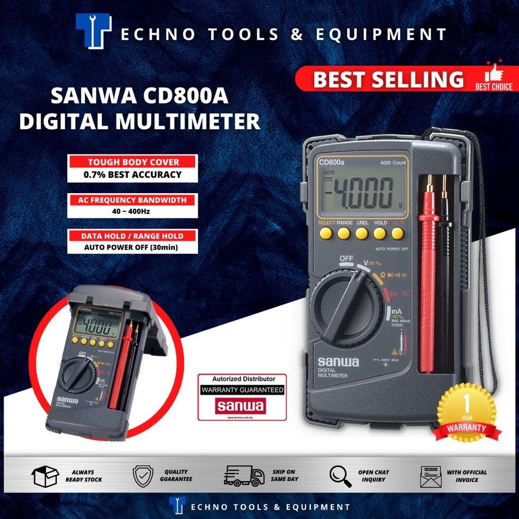 SANWA CD800A Digital Multimeter (Japan Best Selling Multi Meter Tester ...