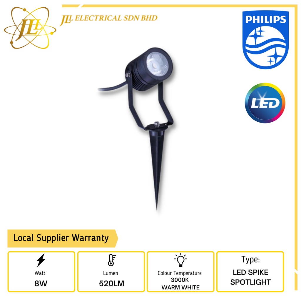PHILIPS ESSENTIAL SMARTBRIGHT BGP150 8W 100-240V 45D 520LM LED SPIKE ...