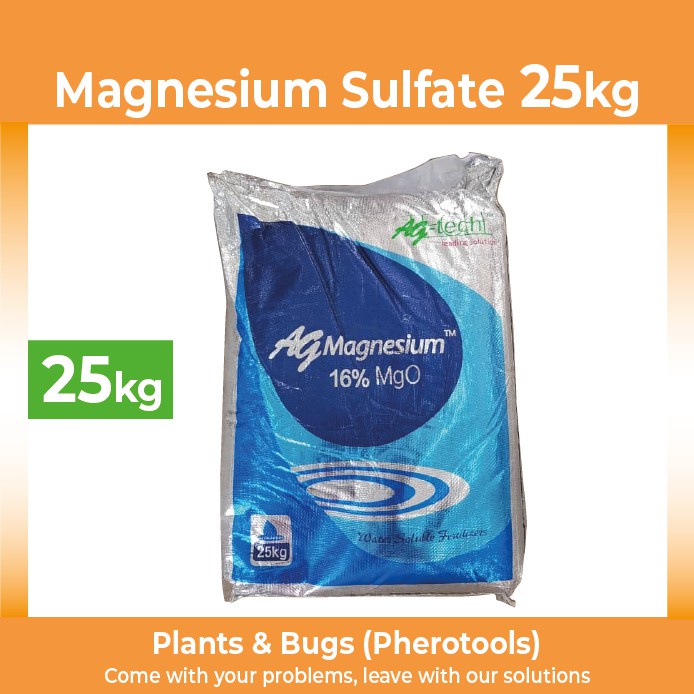 Pherotools 25KG Epsom Salt / Magnesium Sulphate / Magnesium Sulfate Agricultural Grade Gardening ...