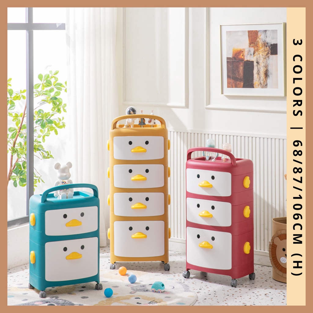 Multilayer Cartoon Drawer Storage Cabinet [HAC-KSTR03-0519] | Shopee ...