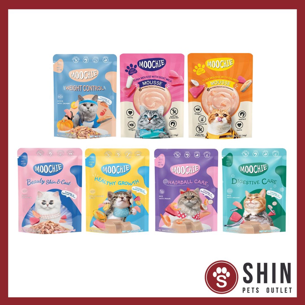 Moochie Cat Wet Food Pouch 70G/85G Makanan Bash Kucing | Shopee Malaysia