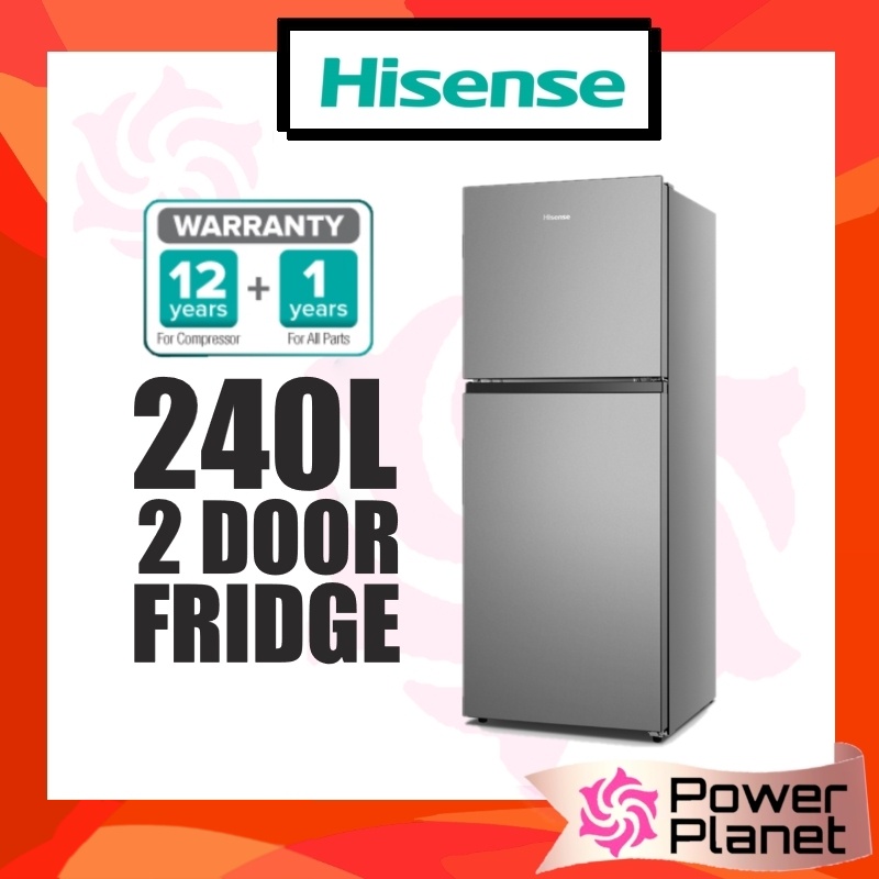 Hisense 2 Door 240L Fridge RT256N4CGN ( Refrigerator / Peti Sejuk / 冰箱 ...