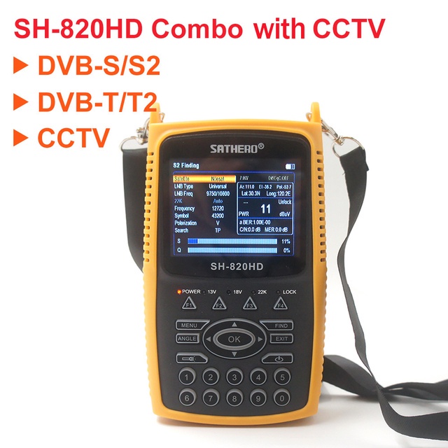 Rafale Sathero SH-820HD DVB-S2 DVB-T2 Combo Digital Satellite Finder ...
