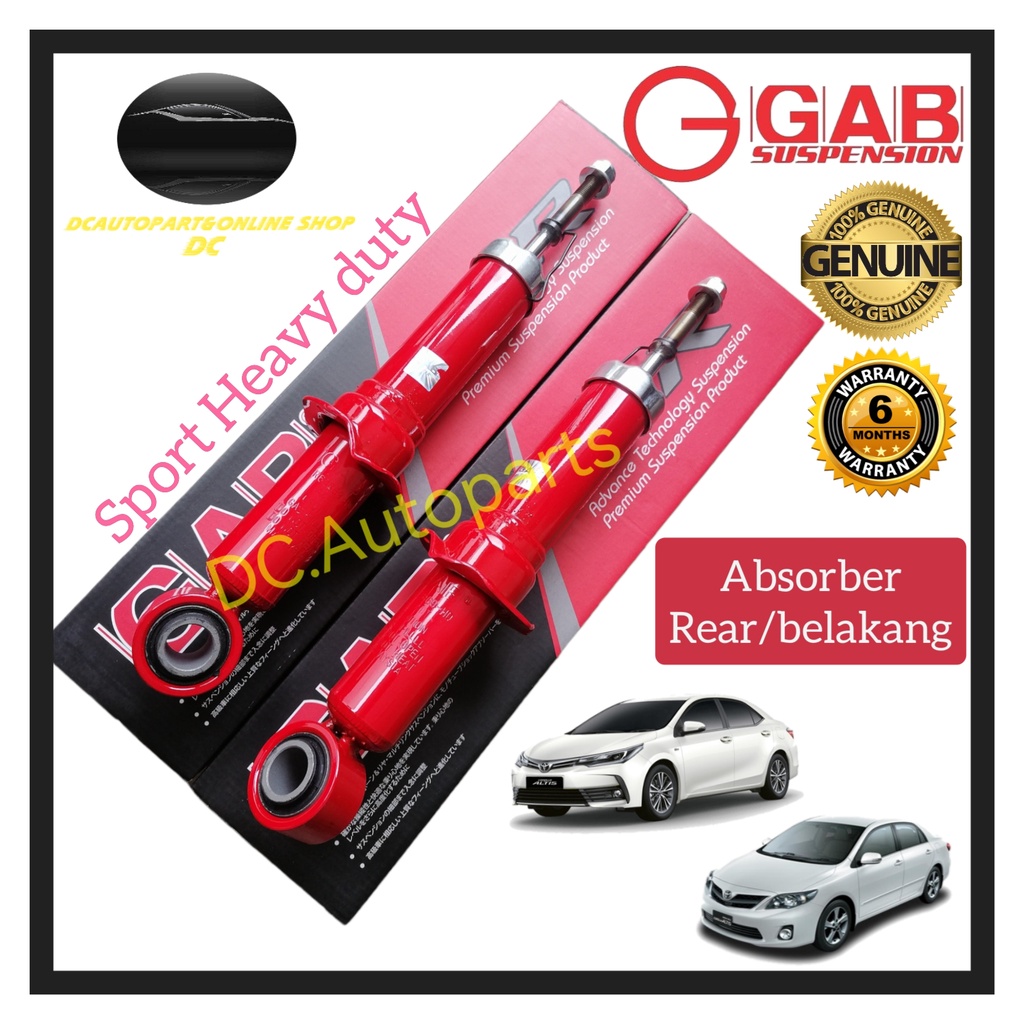 GAB SUPER R TOYOTA COROLLA ALTIS ZZE141 ZZE142 ZRE142 ZRE143 ZRE172 ...