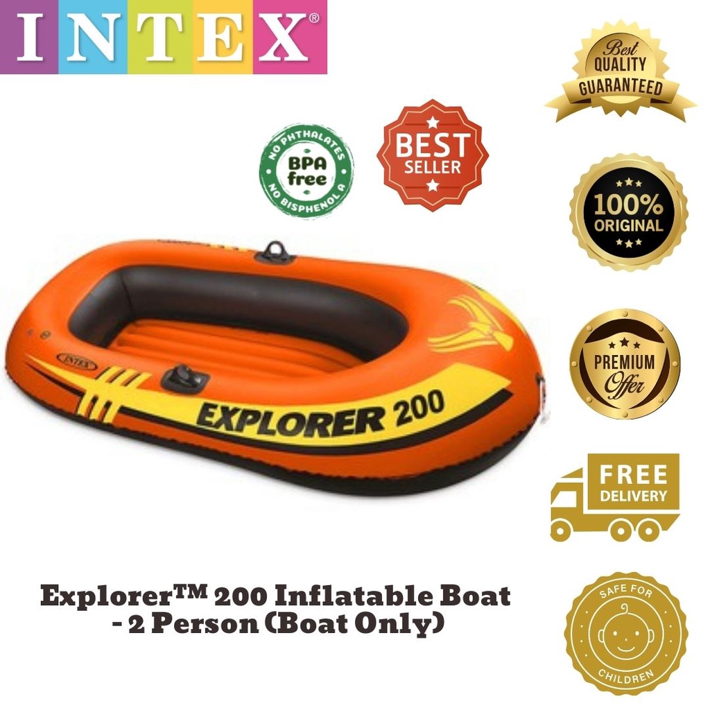58330 INTEX Explorer 200 Boats (ONLY BOAT)Boat Sahaja (NO PADDLE / NO ...