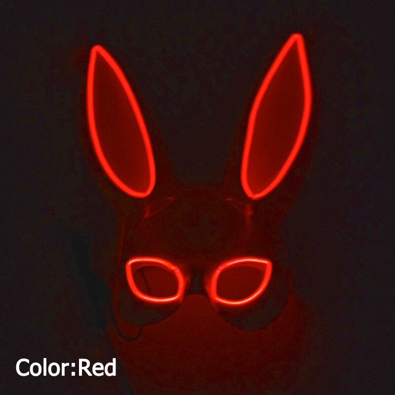Glowing Sexy Bunny EL Wire Mask Cosplay Costume Accessories Luminous ...