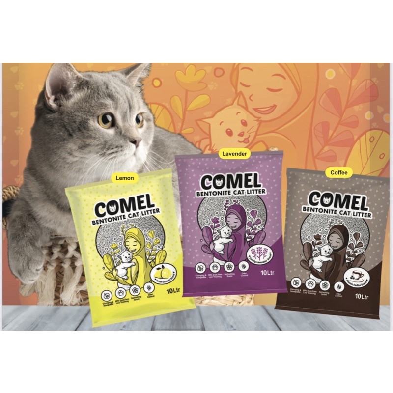 Comel Cat Litter 10L / Pasir Kucing (Random Post Flavor) | Shopee Malaysia