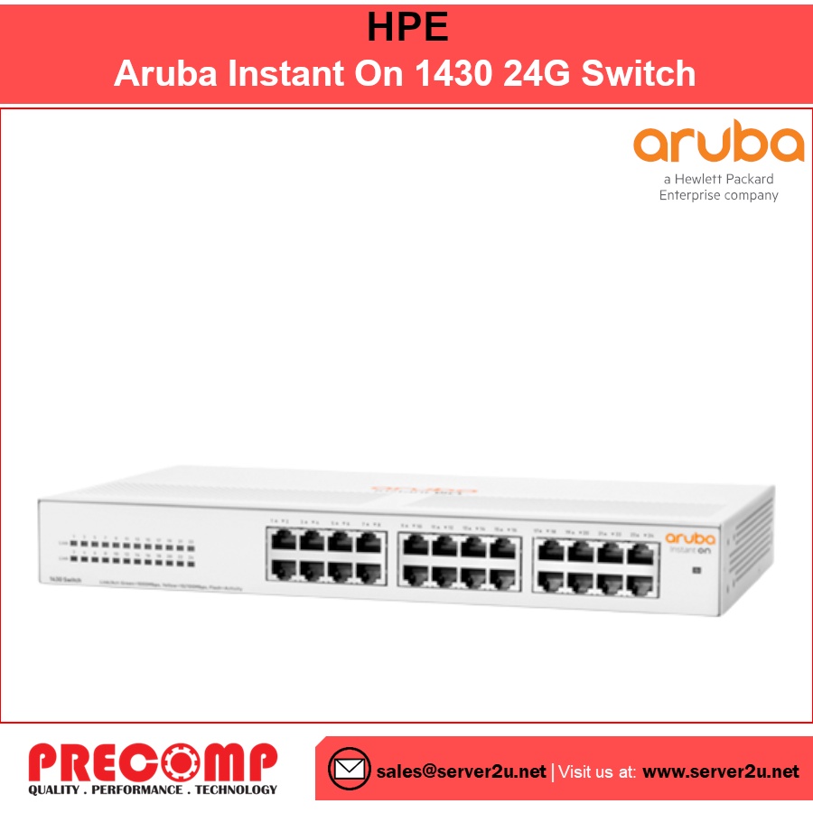 HPE Aruba Instant On 1430 24G Switch (R8R49A) | Shopee Malaysia