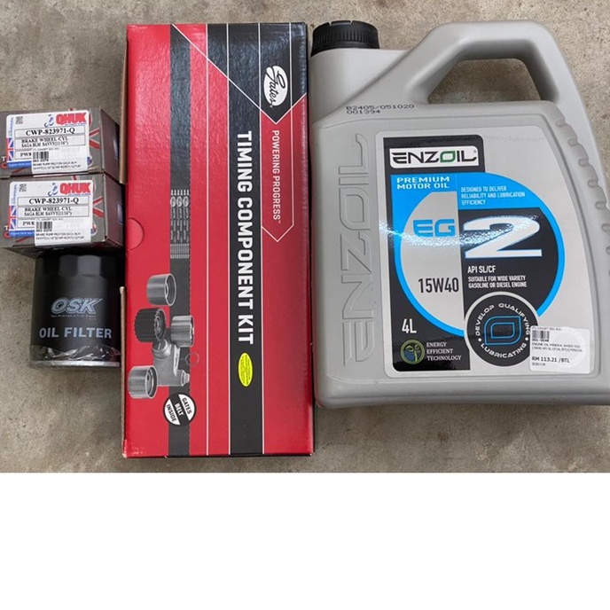 COMBO SET FREE OIL FILTER OSK!!ENGINE OIL 15W40/TIMING KIT PROTON SAGA ...
