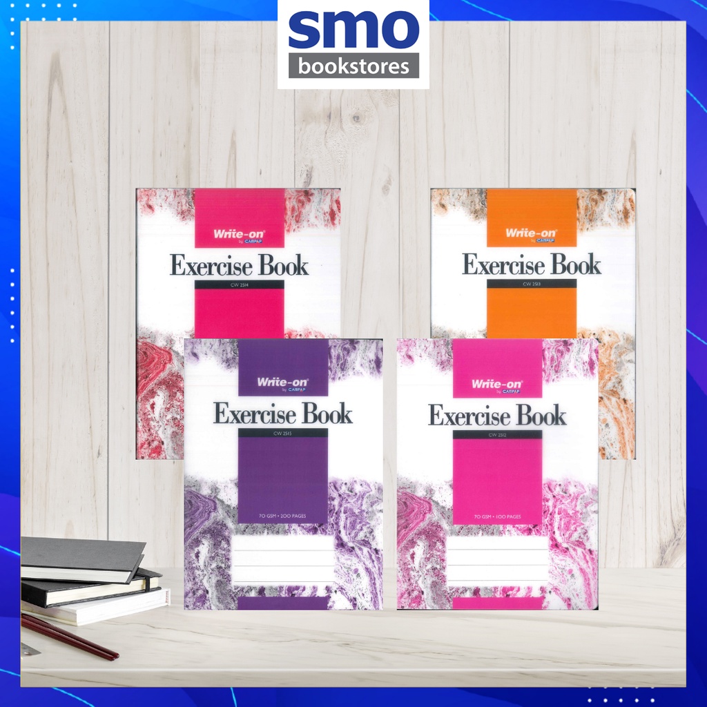 [ A5 SIZE ] CAMPAP EXERCISE BOOK WRITE-ON PLASTIC COVER 70GSM 100 / 120 ...