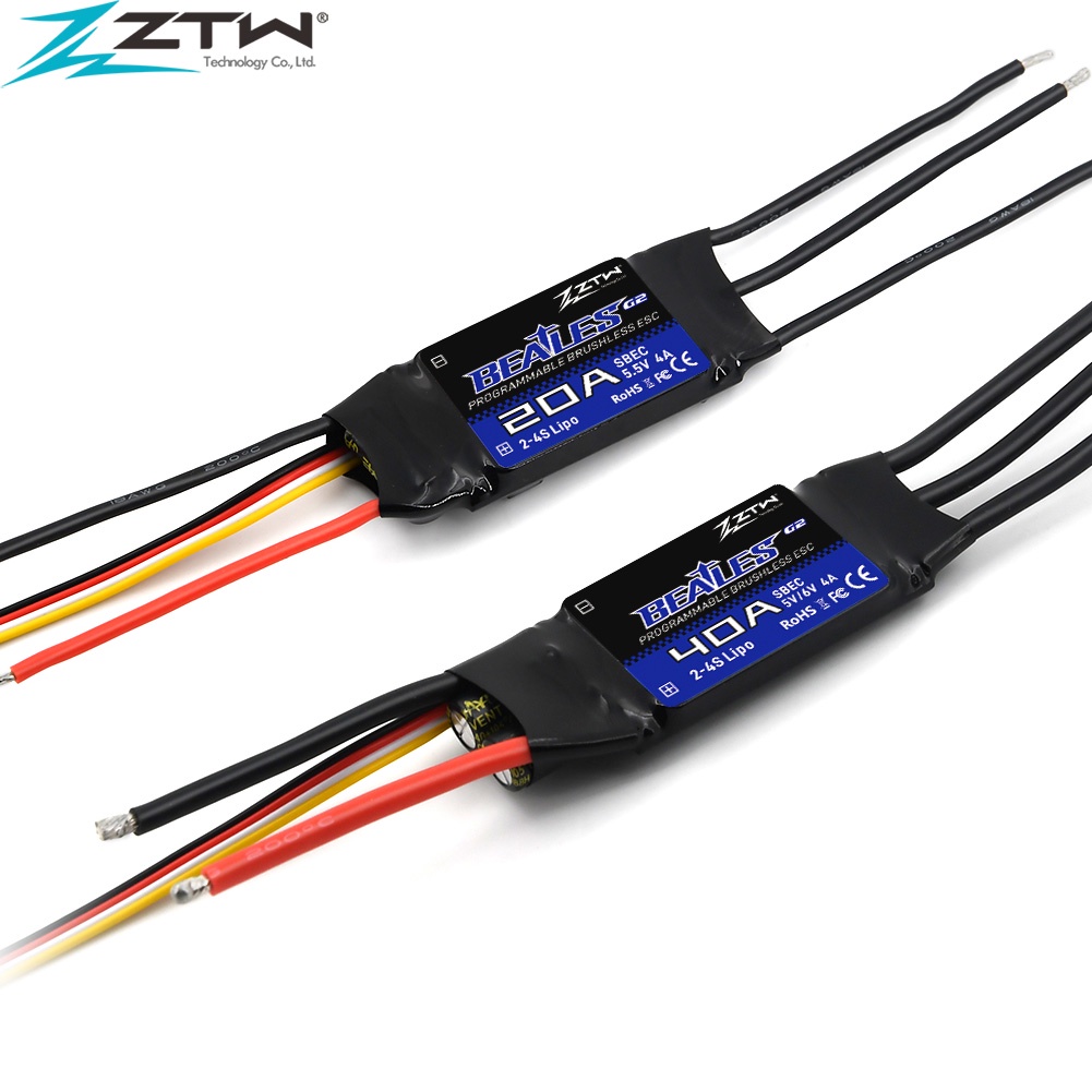 ZTW Beatles G2 32 bit ESC 20A 30A 40A 50A 60A 80A 100A 2-4S / 2-6S SBEC ...