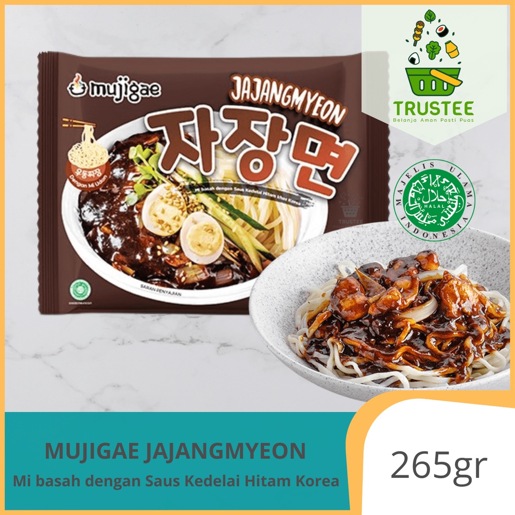 Mujigae Jajangmyeon / Halal Instant Korean Black Soy Sauce Noodles ...