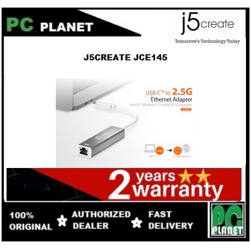 j5 create JCE145 USB-C™ to 2.5G Ethernet Adapter | Shopee Malaysia