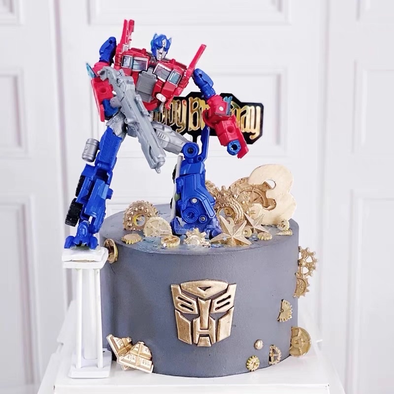 Transformer Cake Decoration Topper Optimus Prime Bumblebee Cake Deco ...