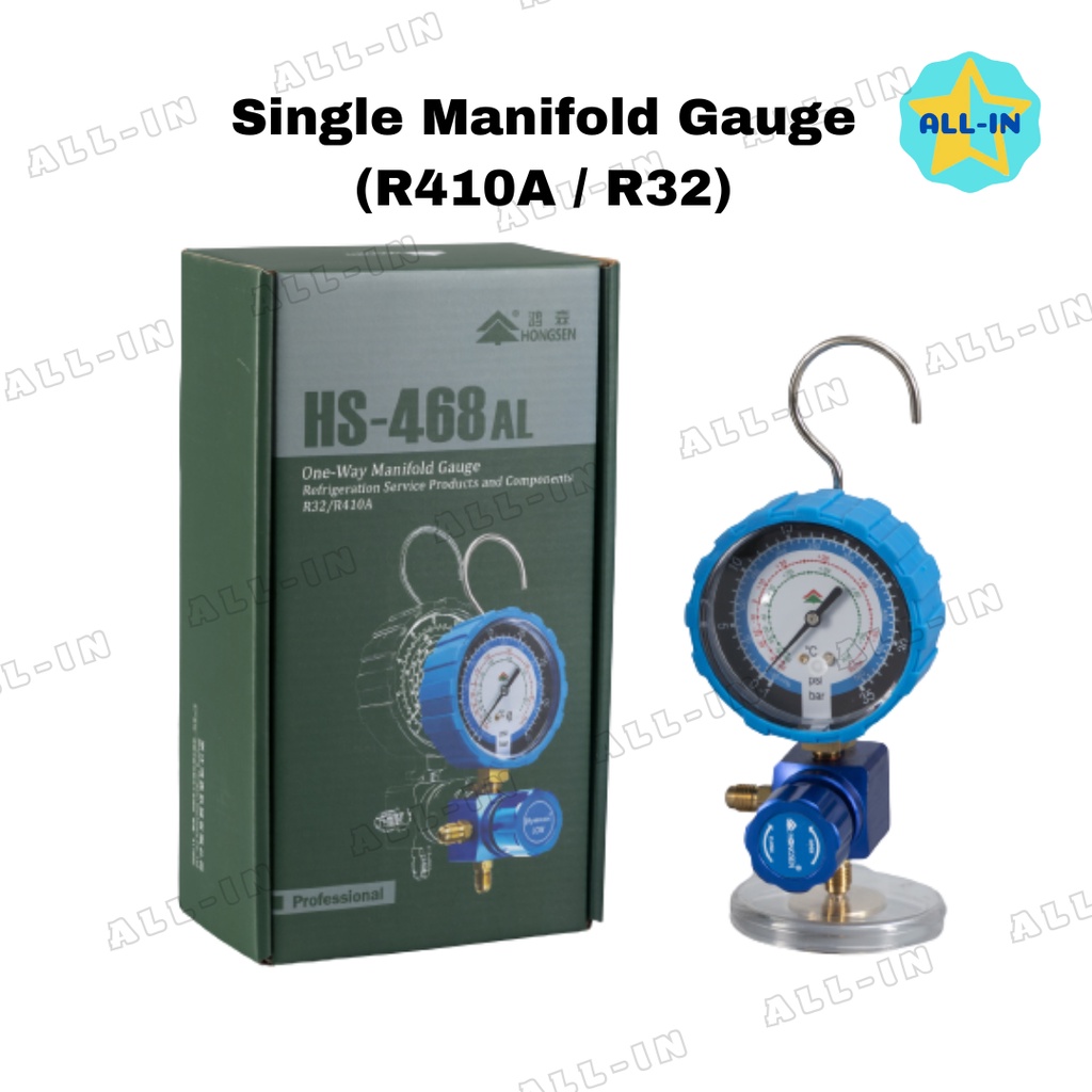Single Manifold Gauge R410A R32 Refrigerant Gauge Pressure Gauge Low ...