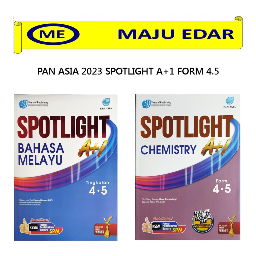 PAN ASIA 2023 SPOTLIGHT A+1 SPM TINGKATAN 4.5/ FORM 4.5/ BUKU RUJUKAN/ REFERENCE BOOK | Shopee ...
